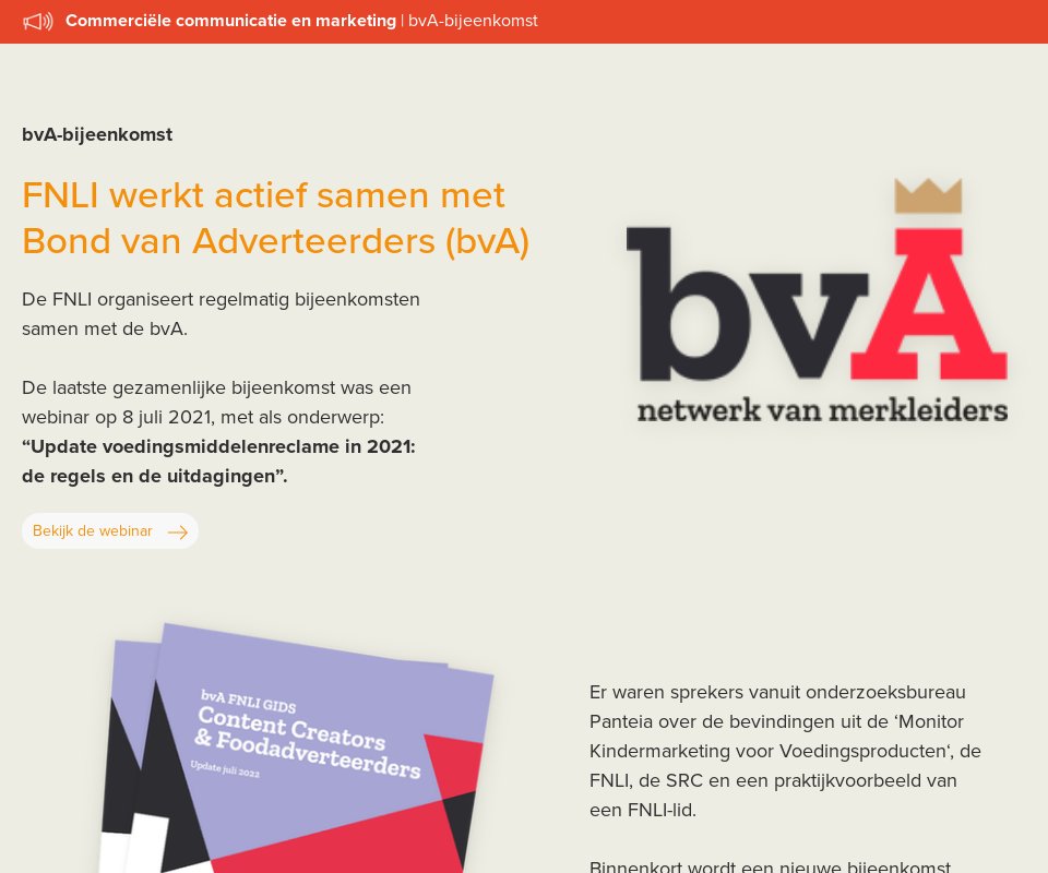 Commerciële communicatie en marketing - Handvest Gezondheid