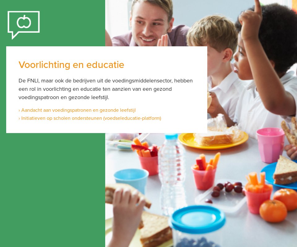 Voorlichting en educatie - Handvest Gezondheid